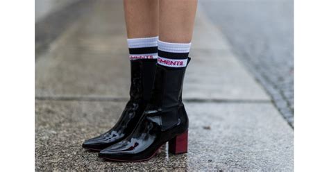 Statement Socks Street Style Trend Popsugar Fashion Photo 35
