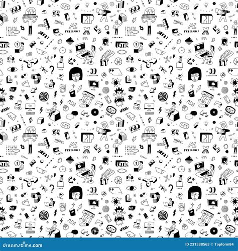 programming computer technology seamless vector background design