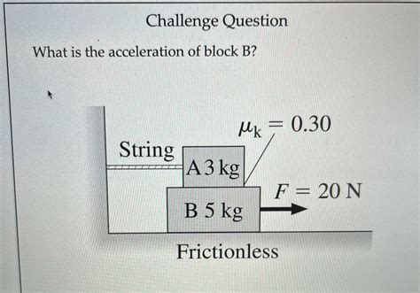 Solved What Is The Acceleration Of Block B Chegg Com