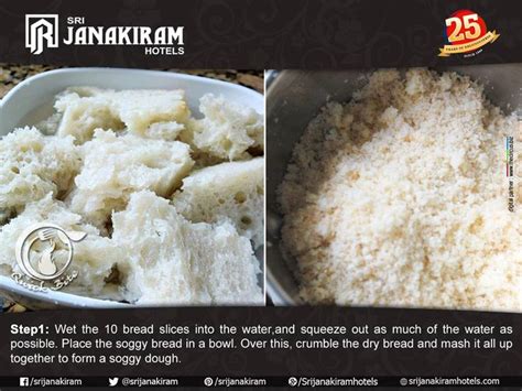 Step1 Wet The 10 Bread Slices Into The Waterand Squeeze Out As Much