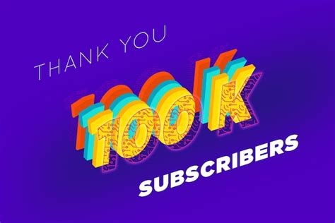 Premium Photo 100 K Subscribers Celebration Greeting Banner With Tech