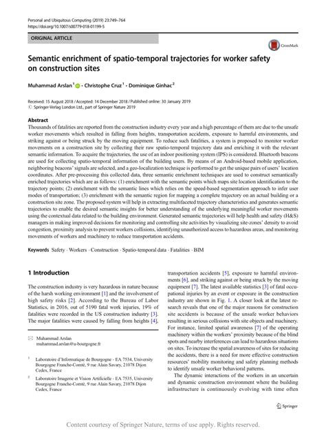 Semantic Enrichment Of Spatio Temporal Trajectories For Worker Safety On Construction Sites