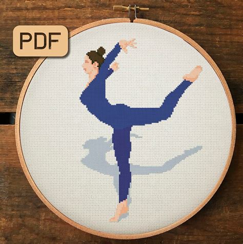 Dancer Cross Stitch Pattern Gymnast Needlepoint Pdf Etsy