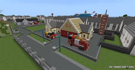 Скачать Fireman Sam Pontypandy Map для Minecraft Pe
