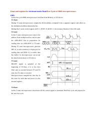 Bus Cycle System Configuration Docx Draw And Explain The Minimum Mode Read Bus Cycle Of