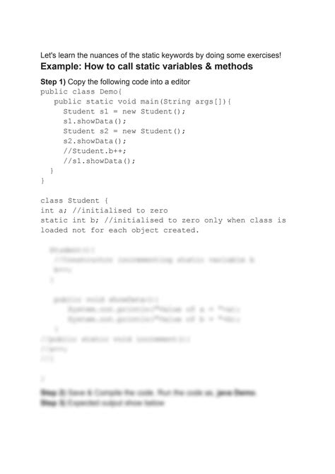 Solution Static Variable In Java What Is Static Block Method Example