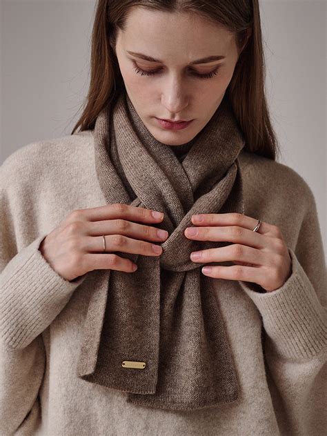 캐시미어100 쁘띠 롱머플러 베이지 Eternal Journey