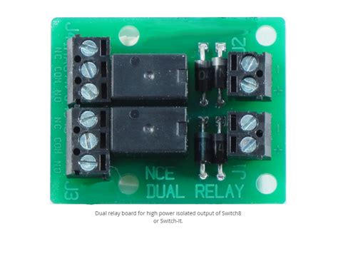 Nce Dcc Dual Relay Board High Power Isolated Output For Switch8 Mk2