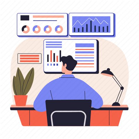 Data Analyst Statistician Auditor Working Employee Icon Download