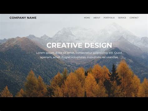 How To Create A Simple Website Layout Using HTML CSS YouTube