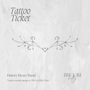 Tattoo Tickets By Tattooist Kelly Flash Designs Dainty Heart Band