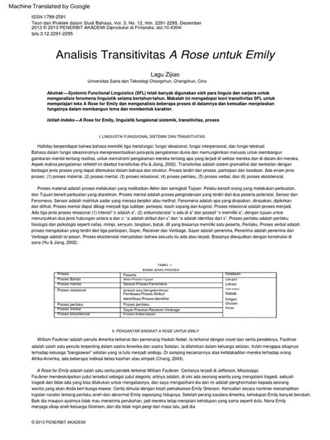 Example Of Transitivity Analysis Pdf