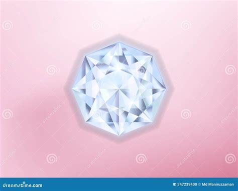 Shiny Diamond Gem Isolated On White Background Stock Vector