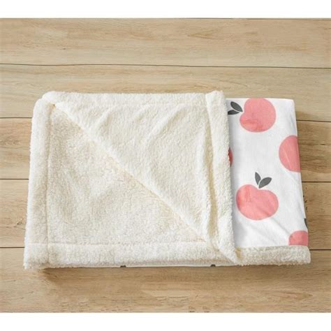 Couverture en polaire Sherpa rose pêche pour enfants garçons et filles Kawaii x cm