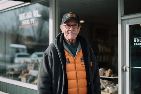 Premium Ai Image A Man Wearing Glasses And A Jacket And A Hat