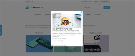 Nopstation 1 Ecommerce Solution Provider Smart Popup Plugin For Nopcommerce Dynamic