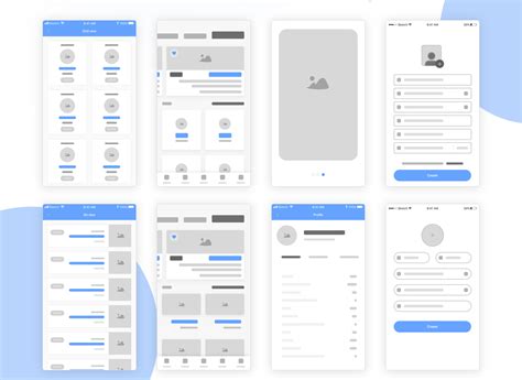 Free Wireframe Kit For Adobe XD Behance