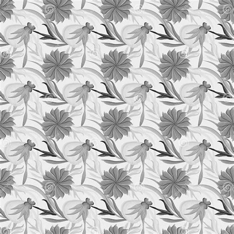 Repeated Pattern With Watercolor Leaf Shapes Design Suitable For Digital Printing Stock