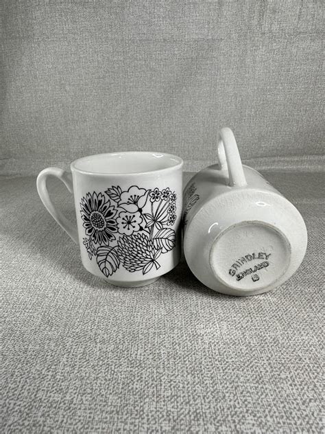 Grindley England Tea Cups Set Of 2 Vintage Tea Cups Etsy