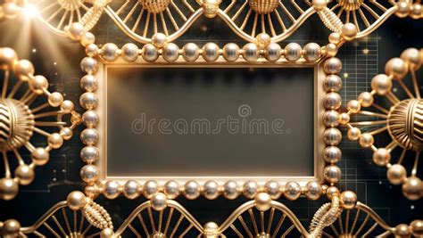 Ai Powered Bioinformatics Border Frame Concept As A Minimalistic Border Frame With Dna Strands