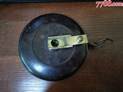 雄狮牌50年代天津铜纽铜把卷尺品好 旧铜器 红色纸品行7788商城