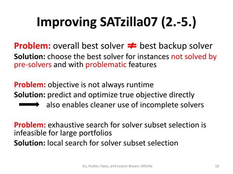 Ppt Satzilla Portfolio Based Algorithm Selection For Sat Powerpoint