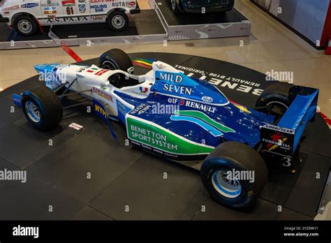 A 1996 Bentton Renault B196 F1 Race Car In The Museo Termas De Rio