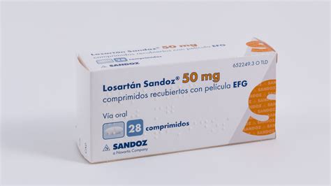 Losartan Sandoz Efg 50 Mg 28 Comprimidos Recubiertos Farmacéuticos