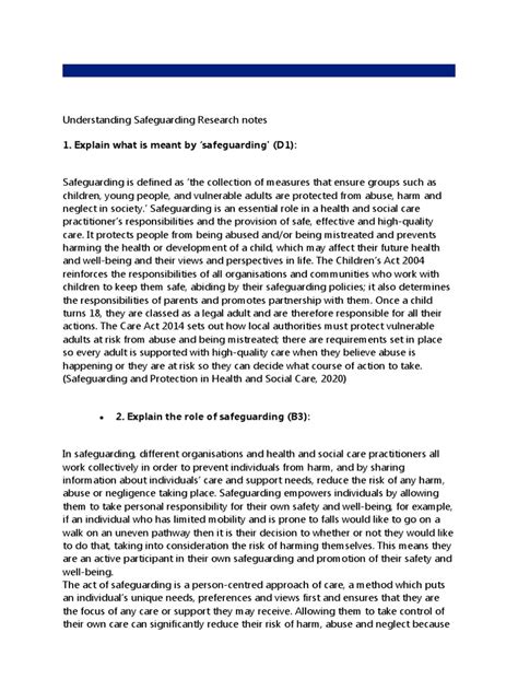 Understanding Safeguarding Research Notes Pdf Confidentiality
