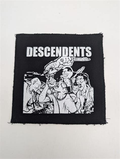 Descendents Patch Band Art White On Black Screen Print Sew On