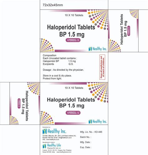 Haloperidol Tablets Ip Packaging Type Box Dose 5 Mg At Rs 33 7