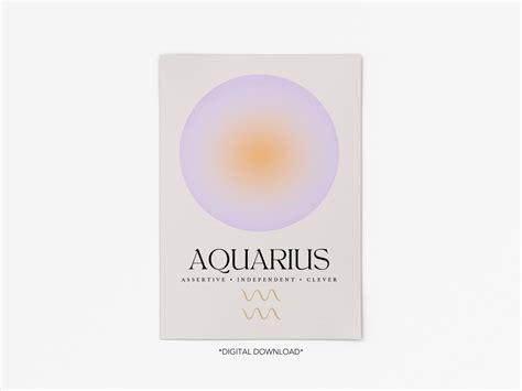 Art And Collectibles Aquarius Zodiac Wall Art Zodiac Sign Wall Art Pastel