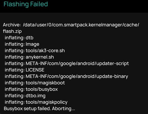 Busybox Flash Kernels Error · Issue 94 · Smartpacksmartpack Kernel Manager · Github