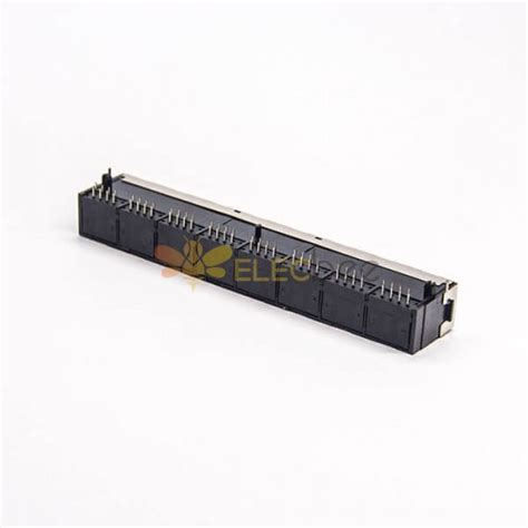 RJ Port Jack P C Right Angled Network Connector DIP Type PCB Mount