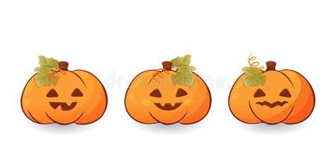 Conjunto De Elementos Aislados De Halloween Calabazas De Halloween