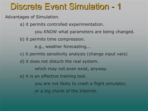 PPT Discrete Event Simulation Ch PowerPoint Presentation Free Download ID