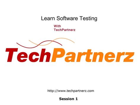 Learn Software Testing With Tech Partnerz 1 Ppt