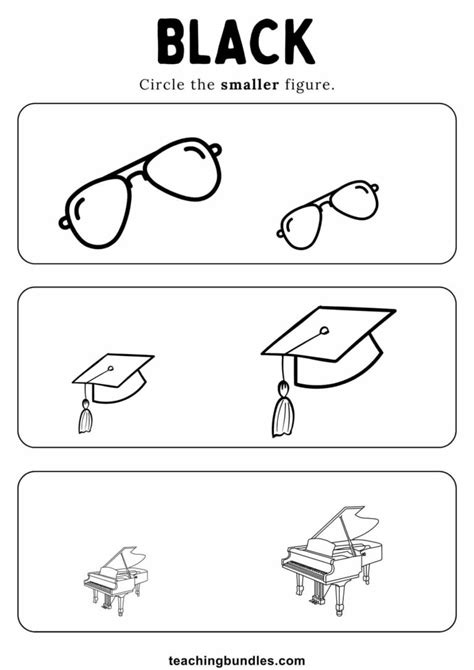 Free Black Color Worksheets Teachingbundles