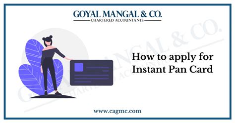 How To Apply For Instant Pan Card Goyal Mangal Company