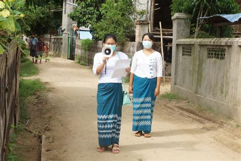 ဒက္ခိဏသီရိမြို့နယ်အတွင်း ကိုဗစ် ၁၉ ရောဂါ ကူးစက်ပြန့်ပွားမှုလျော့ကျစေရန် ရည်ရွယ်၍ အသံချဲ့စက်ဖြင့