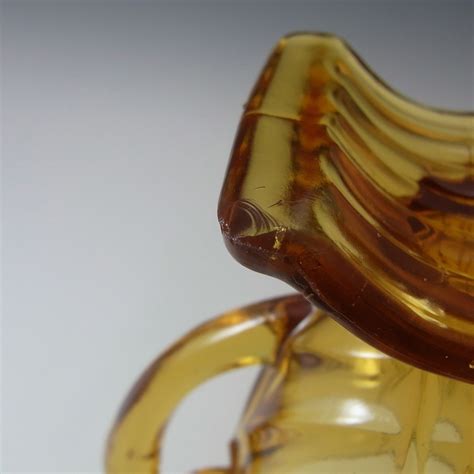 Stölzle Czech Art Deco 1930s Amber Glass Jug Creamer Etsy Uk