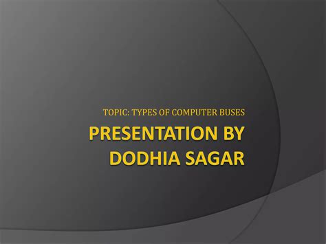 Types Of Buses Of Computer Pptx