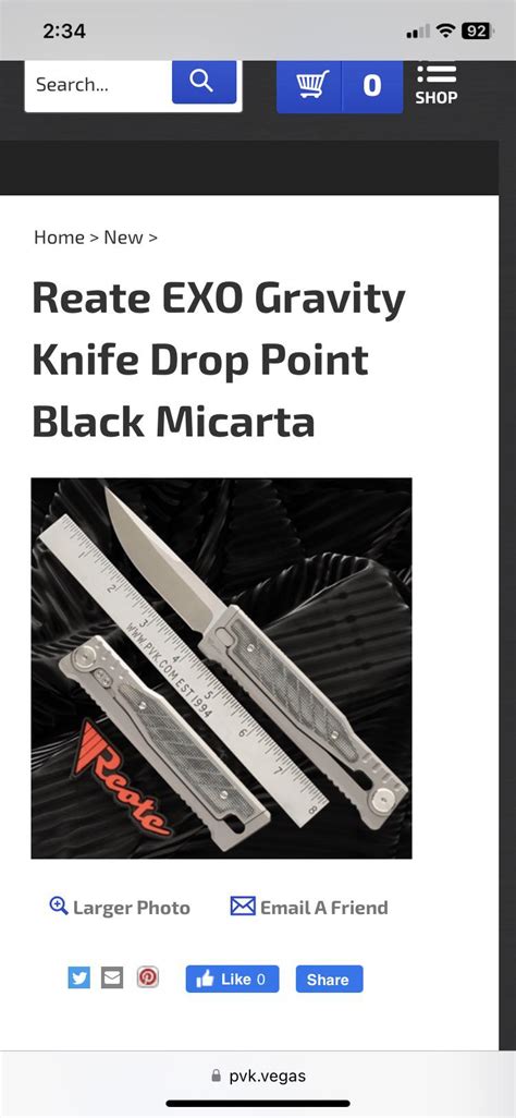 Reate Exo Gravity Knife Drop Point Black Micarta Rknifesuggestions