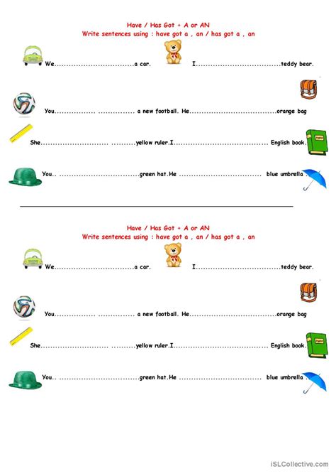 Have Has got Deutsch DAF Arbeitsblätter pdf doc