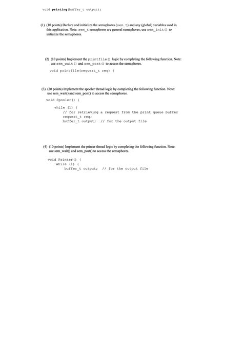 Solved Consider The Print Spooler Service Provided By An