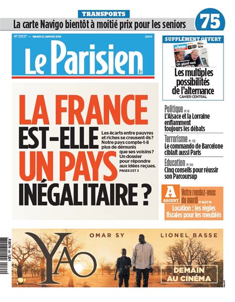 Le Parisien N°20190122 Du 22 Janvier 2019 à Télécharger Sur Ipad