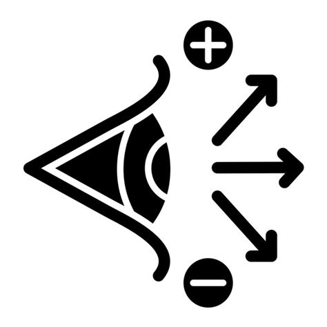 Premium Vector Longsighted Glyph Solid Black Illustration