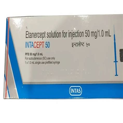Intacept 50mg Injection At ₹ 9860piece Etanercept Injections In New