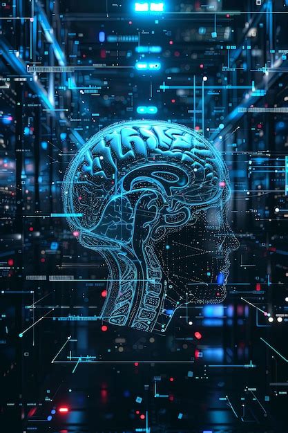 Premium Photo Human Brain And Head With Electronic Circuits