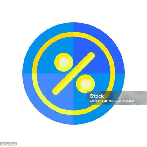 Pourcentage Dicône Vector Signe Et Le Symbole Isolé Sur Fond Blanc La